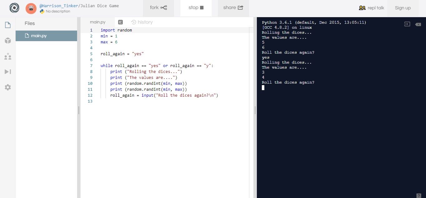 The Classic Dice Game With Python Tinker Education